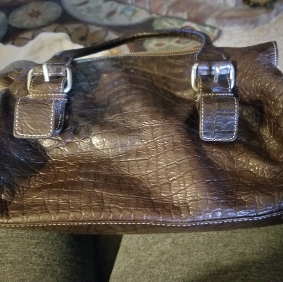 Prune | Bags | Prune Brown Croc Print Handbag | Poshmark